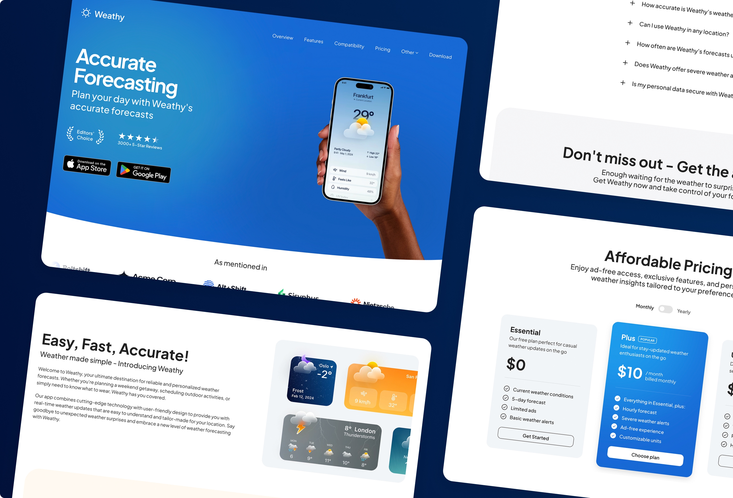 Weathy Framer template - FramerGoods