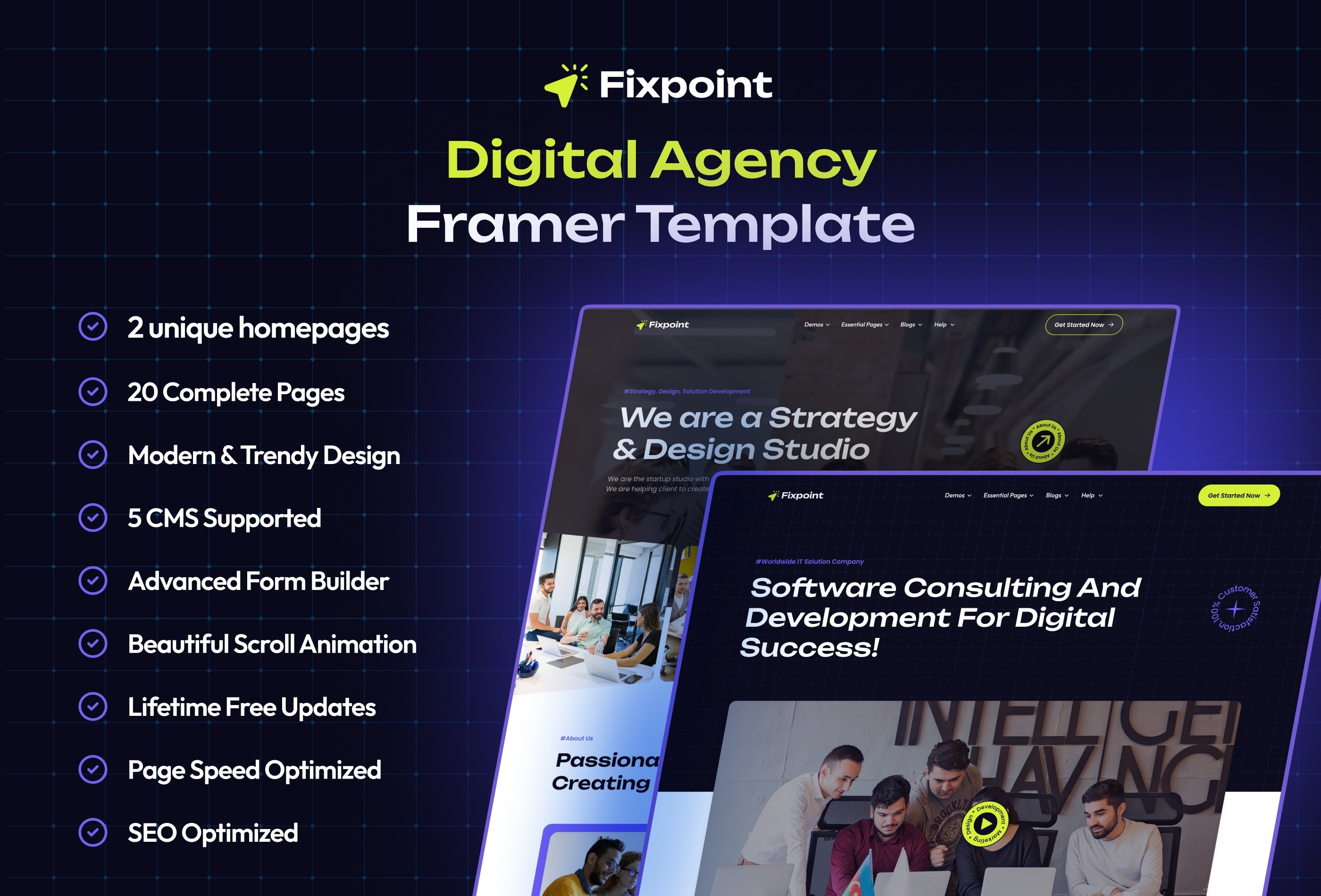 Fixpoint Framer template - FramerGoods